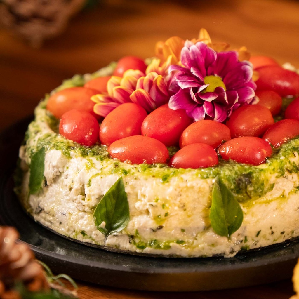 Mousse de Queijo ao Molho Pesto | Boníssima Raja